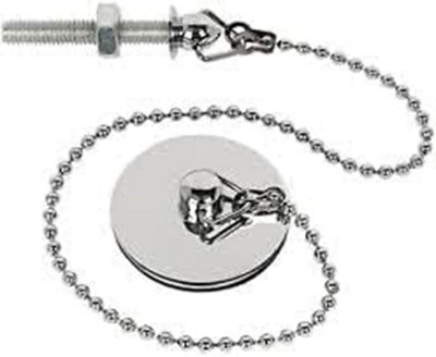Chrome Sink Basin 12" Chain & Stay with S Hook Ball Plug Chain ...