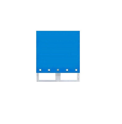 CHROME SQUARE EYELET EDGE ROLLER BLIND BLUE BLINDS 60 CM X 160 CM