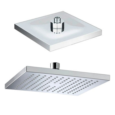 Chrome Square Solid Brass Easy Clean Fixed Swivel Shower Head with ...