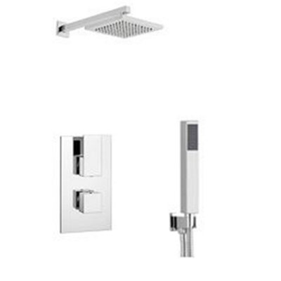Chrome Thermostatic Concealed Mixer Shower With Overhead Drencher ...