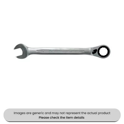 Chrome Vanadium Ratchet Combination Spanner 12 Point Ring 24MM Pack Qty 1