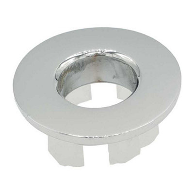 Chromed Brass Made Basin Sink Overflow Cover Insert Hole Trim