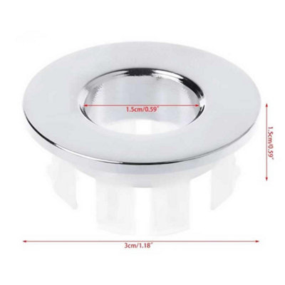 Chromed Brass Made Basin Sink Overflow Cover Insert Hole Trim