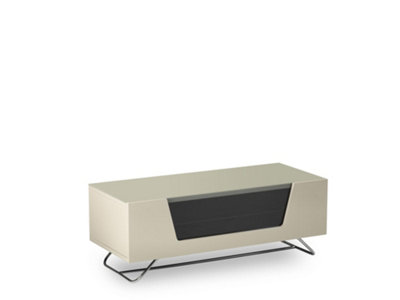 Chromium TV-Stand with 1 Flap Ivory, 1000mm
