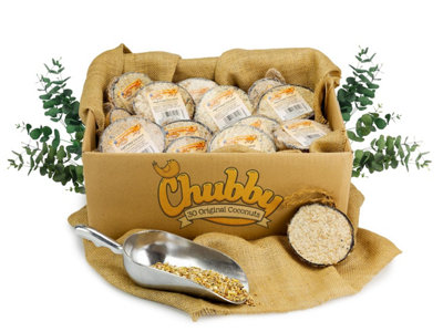 Chubby Mealworms Coconut Halves Bird Feeder, Protein Rich Suet for ...