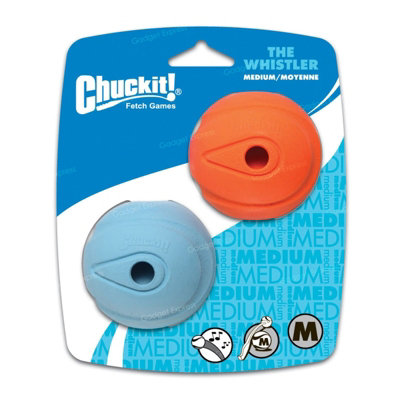 Chuckit DCW20220 Chuckit The Whistler Ball Medium 2Pk