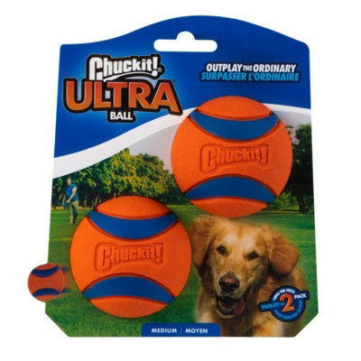 Chuckit Ultra Ball Pack Of 2 Medium OrangeBlue