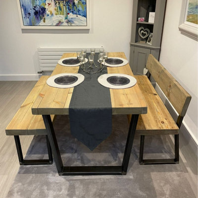 Chunky and Sturdy Dining Table - 300x80cm (seats 10-12 people)