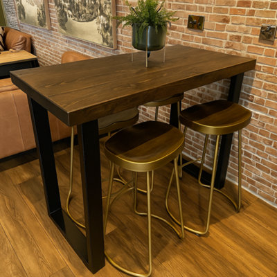 Chunky & Sturdy Breakfast Bar - Dark Oak