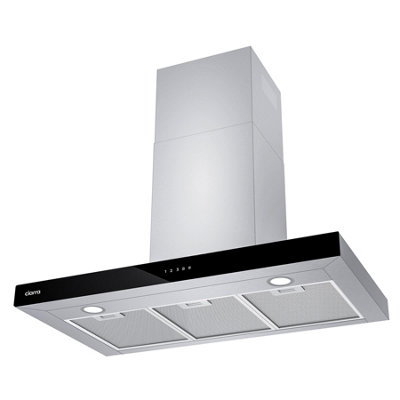 CIARRA 90cm Wall Mount Cooker Hood with Smart Control - Silver