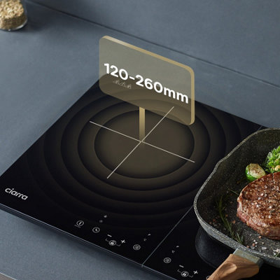 CIARRA Double Zone Induction Hob, 2800W Portable Electric Hob, Table ...