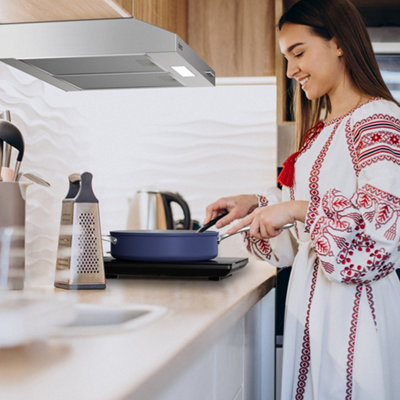 CIARRA Integrated Cooker Hood 60cm - Silver