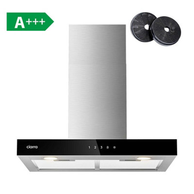 CIARRA Touch Control Smart Chimney Cooker Hood 60cm - Silver