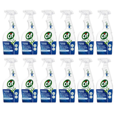 CIF Bathroom Cleaner Clean Boost Power Shine 700ml x 12 | DIY at B&Q