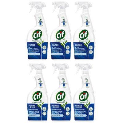 CIF Bathroom Cleaner Clean Boost Power Shine 700ml x 6