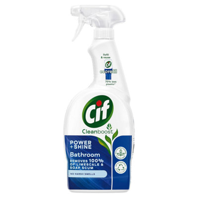 CIF Bathroom Cleaner Clean Boost Power Shine 700ml | DIY at B&Q