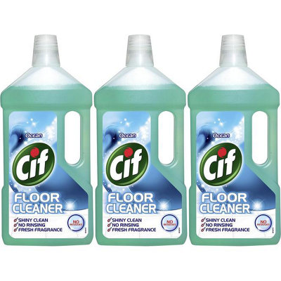 Cif Floor Cleaner Ocean 1L (Pack of 3) | DIY at B&Q