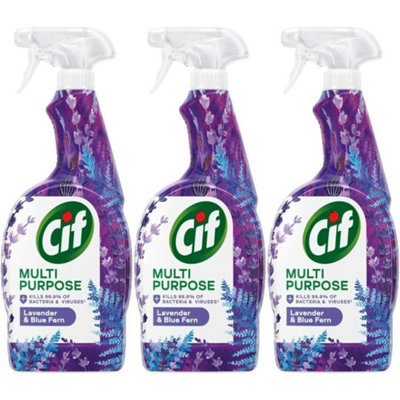 Cif Multi Purpose Cleaner Spray Lavender & Blue Fern 750ml Pack of 3 ...