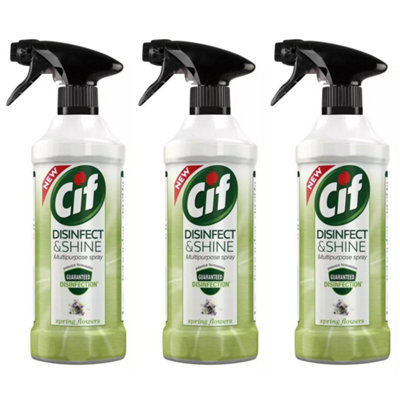 Cif Multipurpose Spray Disinfect & Shine Spring Flower 500ml x 3 | DIY ...