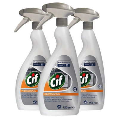 Cif Professional Oven & Grill Cleaner 750ml Pack of 3