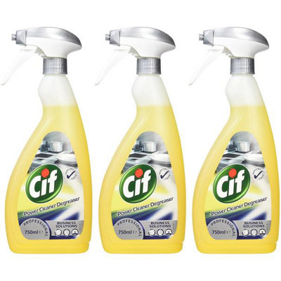 Cif Professional Power Cleaner Degreaser 750ml (Pack of 3) | DIY at B&Q