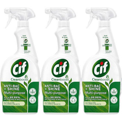 CIF SPRAY ANTIBACTERIAL & SHINE 700ml (Pack of 3) | DIY at B&Q
