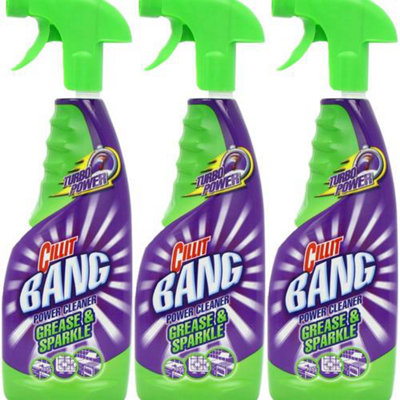 Cillit Bang Power Spray Grease & Sparkle 750ml (Pack of 3) | DIY at B&Q