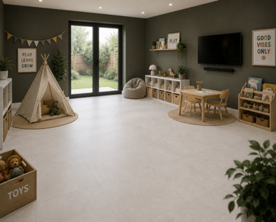 Cimento Bone Matt Floor Tiles (6 Pack - 3 Box - 4.26m2 Coverage ...