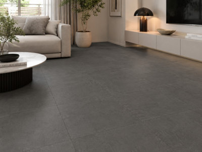 Cimento Graphite Matt Floor Tiles (20 Pack - 5 Box - 7.1m2 Coverage ...