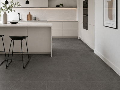 Cimento Graphite Matt Floor Tiles (24 Pack - 3 Box - 4.23m2 Coverage ...