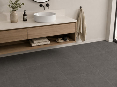 Cimento Graphite Matt Floor Tiles (40 Pack - 10 Box - 14.2m2 Coverage ...