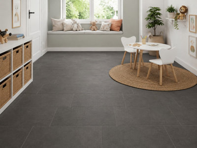 Cimento Graphite Matt Floor Tiles (40 Pack - 5 Box - 7.05m2 Coverage ...