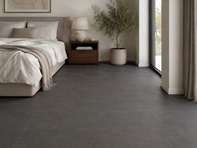 Cimento Graphite Matt Floor Tiles (80 Pack - 10 Box - 14.1m2 Coverage ...