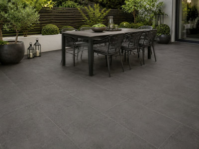 Cimento Graphite Matt Outdoor Floor Tiles (30 Pack - 15 Box - 21.3m2 ...