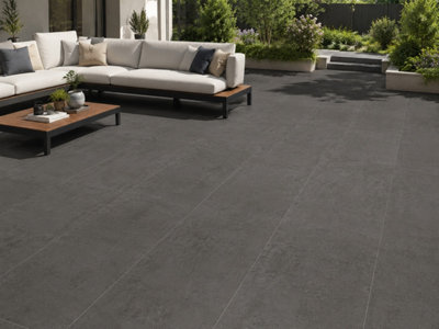 Cimento Graphite Matt Outdoor Floor Tiles (6 Pack - 3 Box - 4.26m2 ...