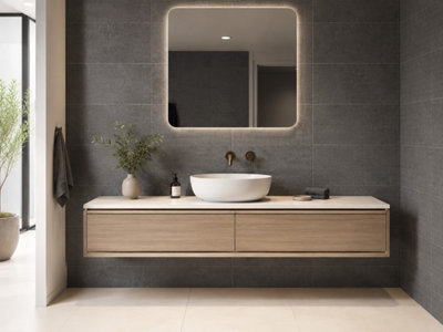 Cimento Graphite Matt Wall Tiles (40 Pack - 20 Box - 28.4m2 Coverage ...