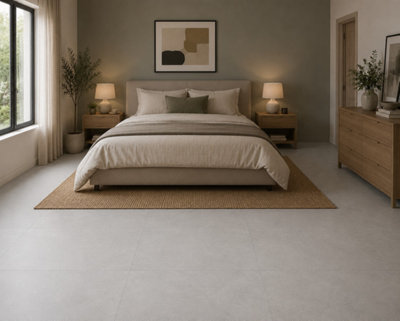Cimento Grey Matt Floor Tiles (40 Pack - 10 Box - 14.2m2 Coverage ...