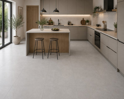 Cimento Grey Matt Floor Tiles (40 Pack - 10 Box - 14.2m2 Coverage ...