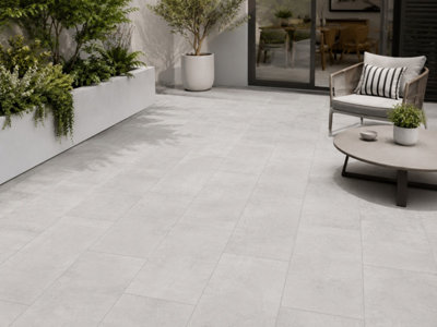 Cimento Grey Matt Outdoor Floor Tiles (24 Pack - 3 Box - 4.23m2 ...