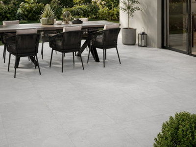 Cimento Grey Matt Outdoor Floor Tiles (40 Pack - 10 Box - 14.2m2 ...