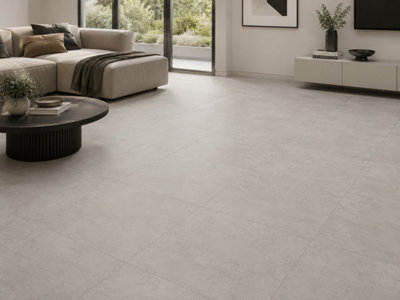 Cimento Taupe Matt Floor Tiles (12 Pack - 3 Box - 4.26m2 Coverage) Sink ...