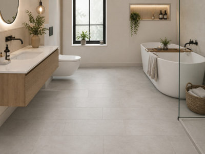 Cimento Taupe Matt Floor Tiles (24 Pack - 3 Box - 4.23m2 Coverage ...