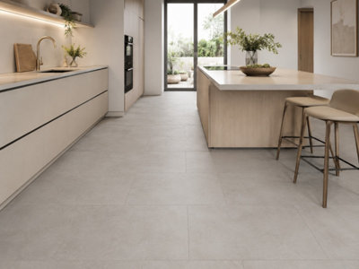 Cimento Taupe Matt Floor Tiles (8 Pack - 1 Box - 1.41m2 Coverage ...