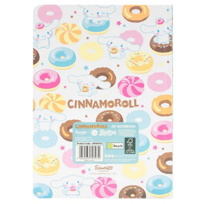 Cinnamoroll A5 Casebound Notebook White/Blue/Pink (One Size)