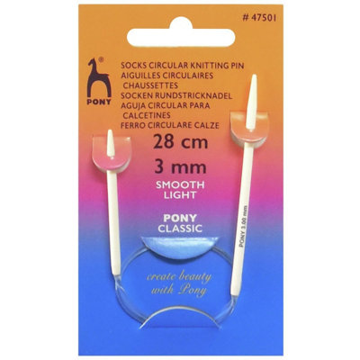 CIRC K/P 28CMX3.00 - Knitting Pins: Circular: Fixed: Sock: 28cm x 3 ...