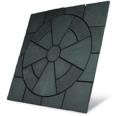 Circle Paving Kit 'The Vicarage' Welsh Slate without Squaring off Kit