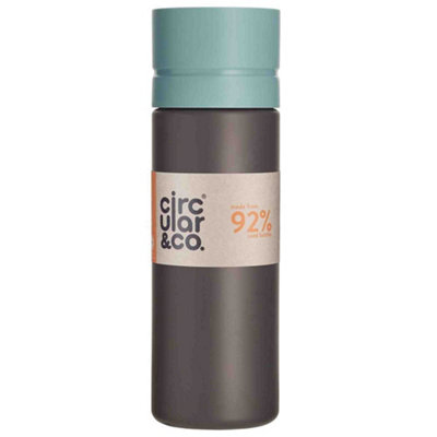 Circular Bottle 600ml Grey & Blue | DIY at B&Q