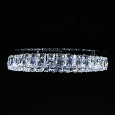 Circular Crystal Dimmable LED Ceiling Light - 20W Chandelier Design ...