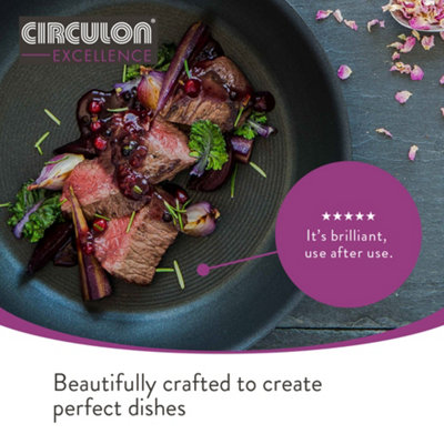 Circulon Excellence Black Round Hard Anodised Aluminium Easy Clean Non ...