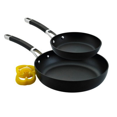 Circulon Premier Professional Black Round Induction Suitable Non-Stick Frying Pan Set 20 & 28cm ...